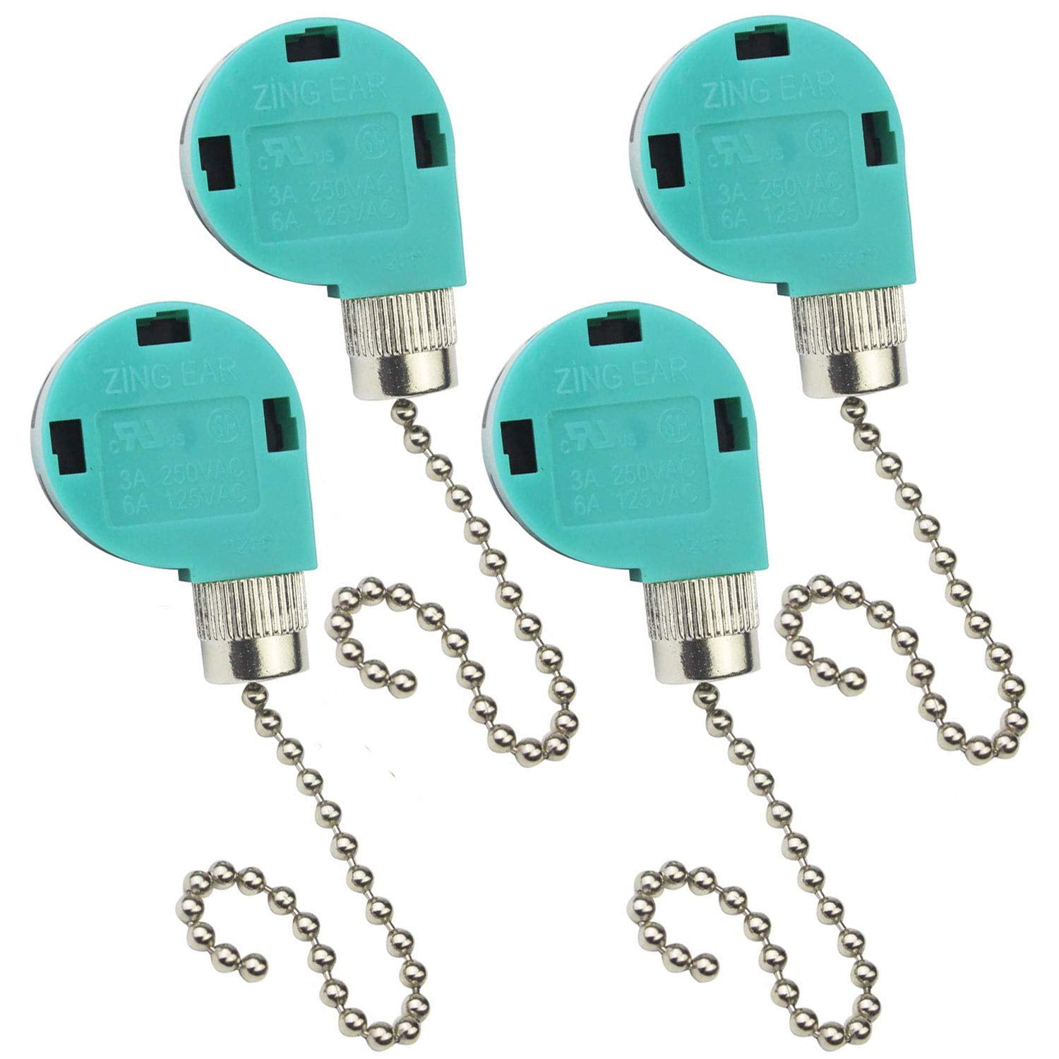 HYKE ZE-268S6 & ZE-208S6 Switch 3 Speed Pull Chain Control Fan Switch,4 ...