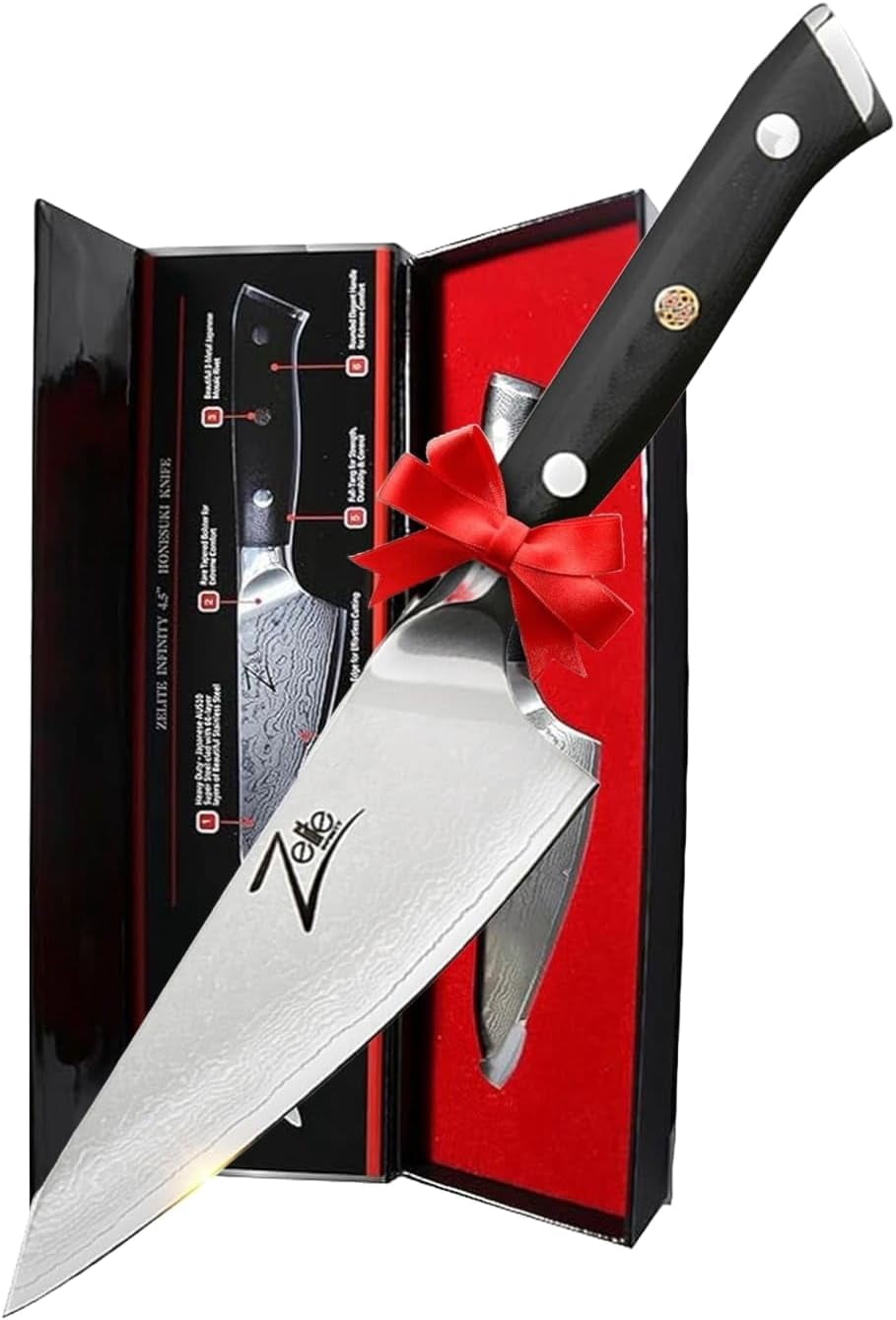 HYKE Zelite Innity 4.5 Inch Honesuki Boning Knife - Japanese AUS-10 ...
