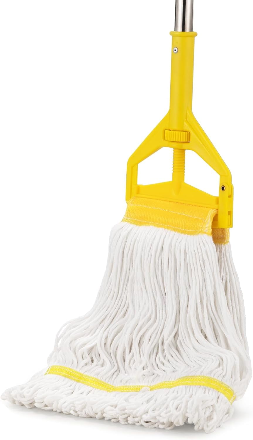 HYKE fessional Industrial Heavy Duty Mop with 48" Long Handle,Cn Wet ...