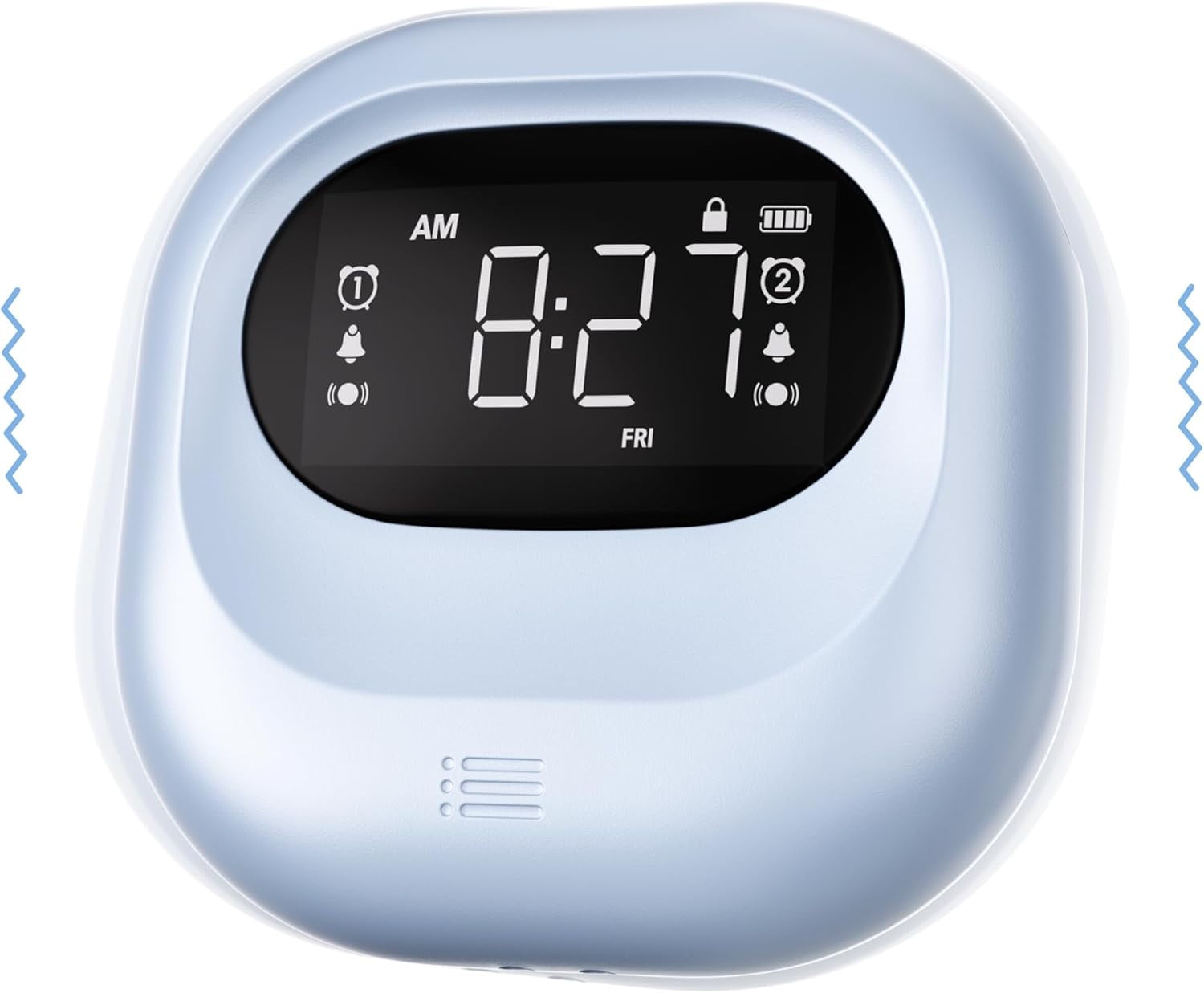 HYKE ing Alarm Clock for Heavy Spers, Battery Operated Rechargeable Bed ...