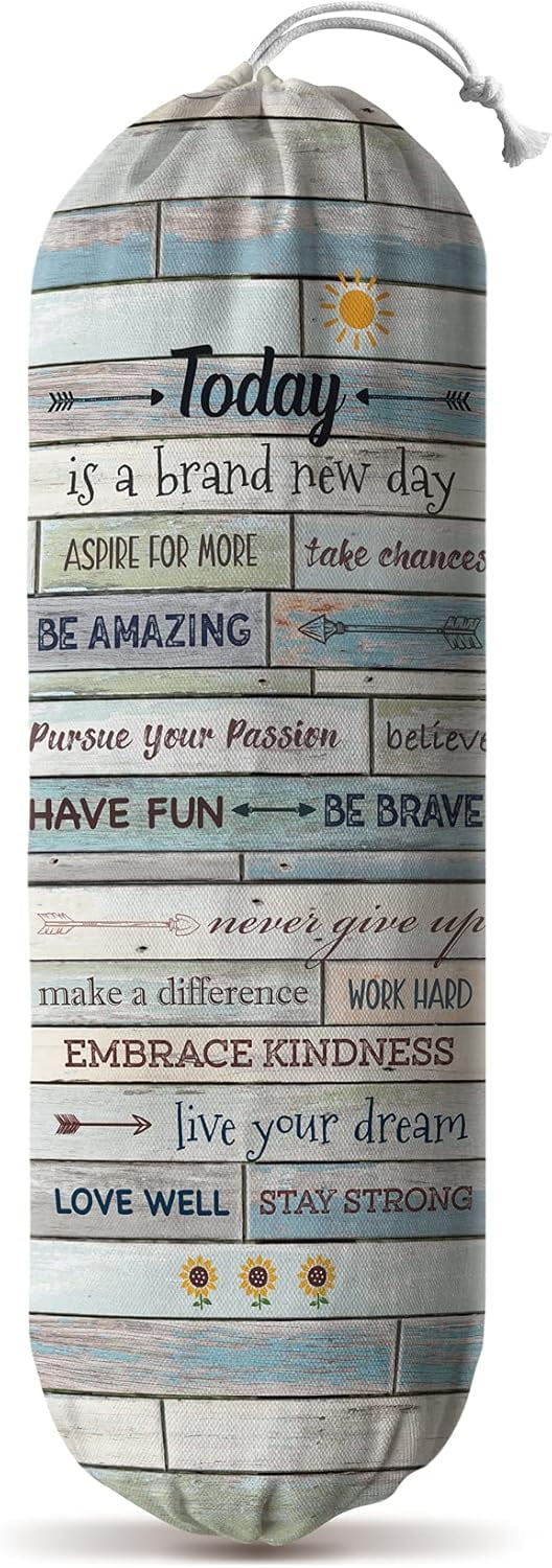 HYKE lian Inspirational Grocery Bag Storage Dispenser Today Is A New ...