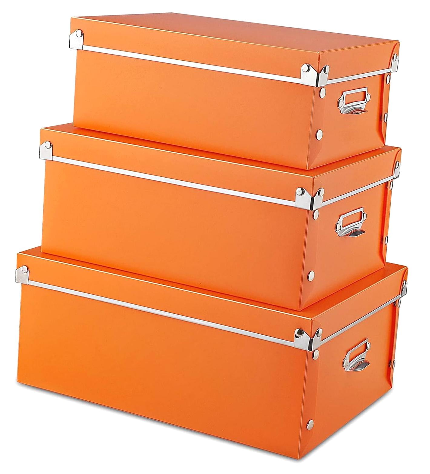 HYKE photo storage boxes, storage containers with and Handles, 3 Piece ...