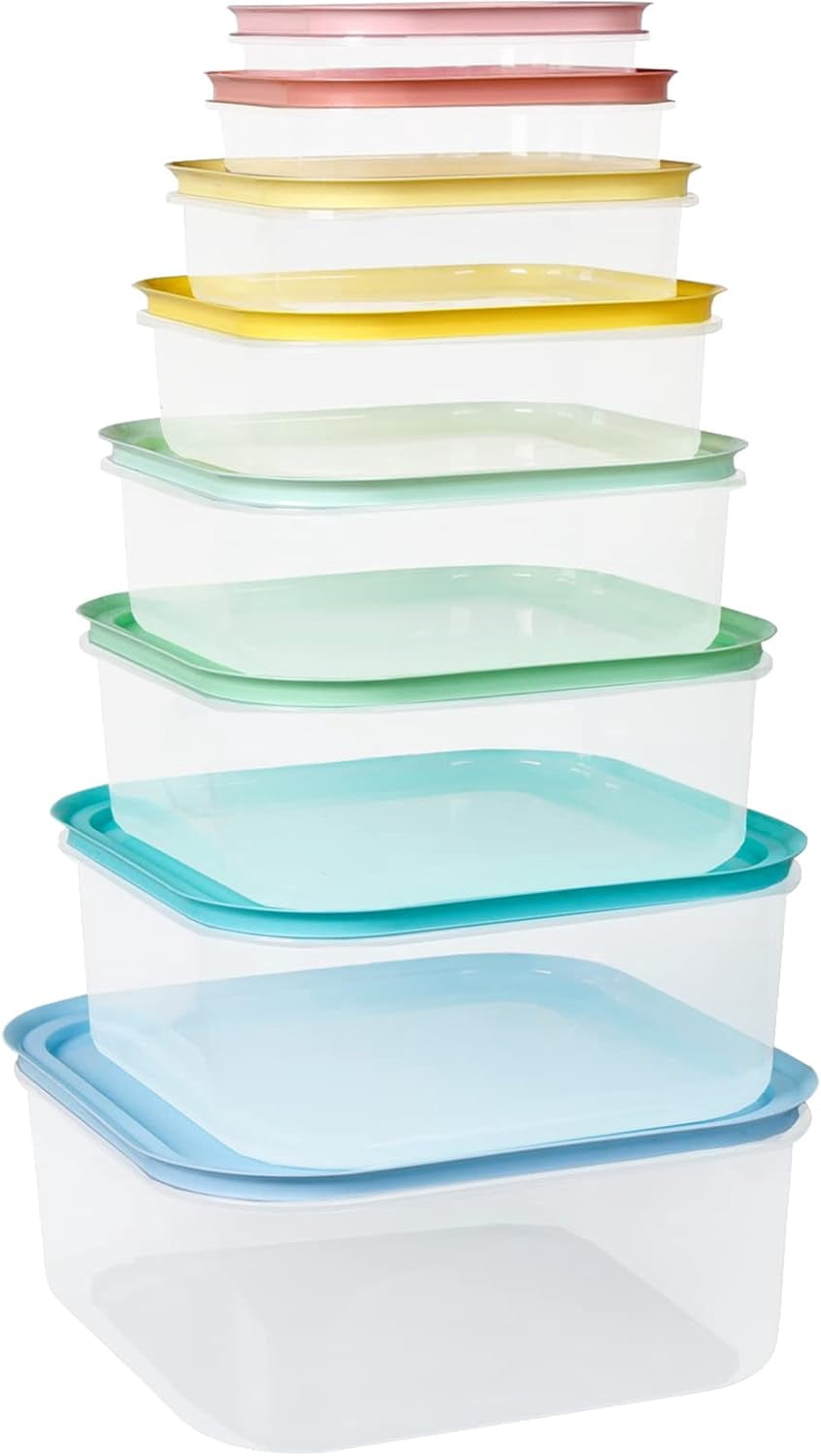 HYKE shopwitreen Plastic Storage B with Lids, Rapid-Access Kitchen B ...