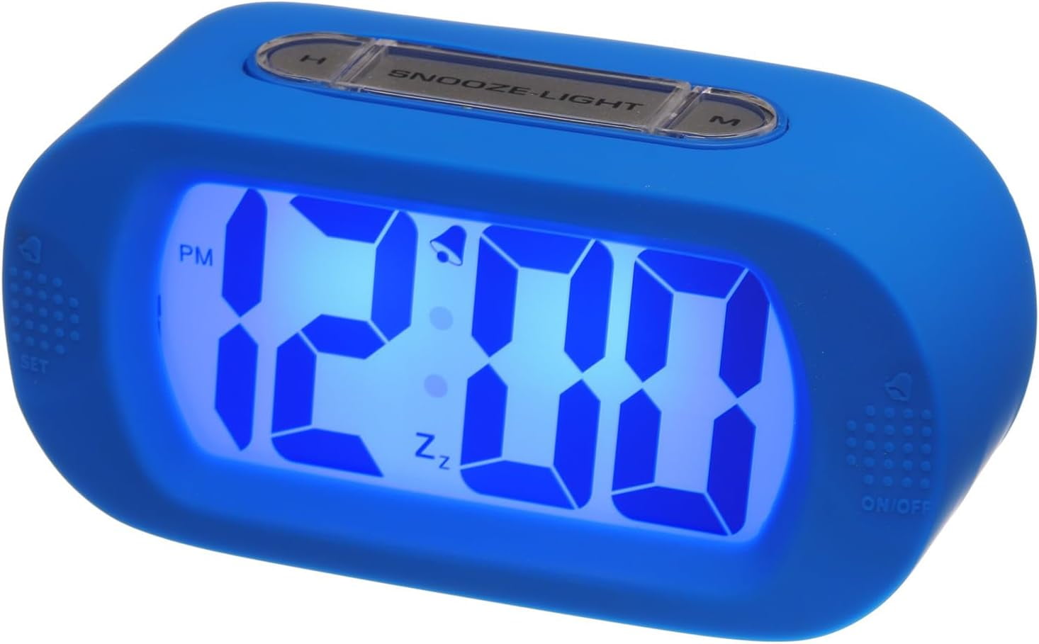 HYKE ul Electronic Alarm Clock with LCD Screen, Blue Digital Alarm ...