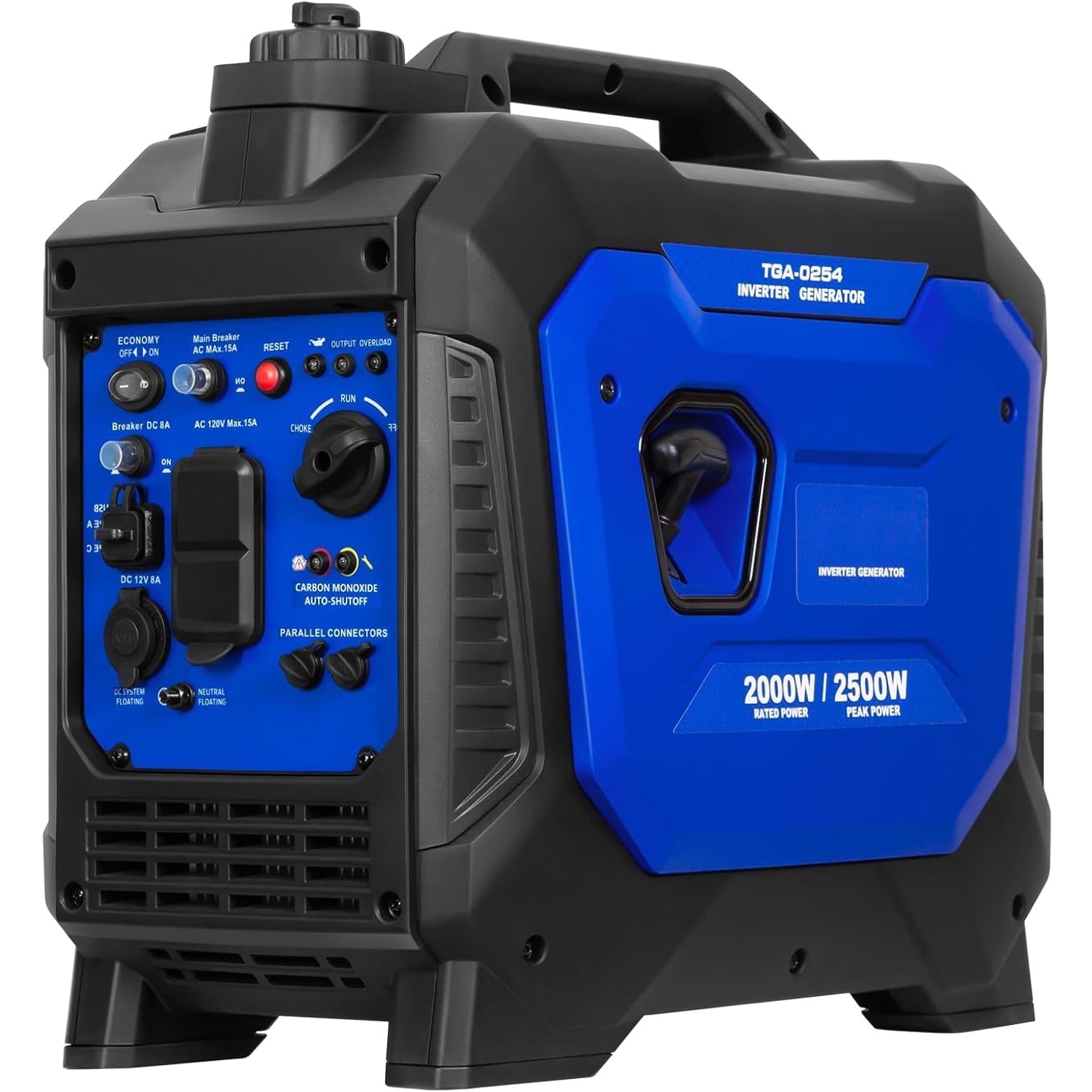 HYKOLITY 2500W Portable Generator Quiet Gas Inverter CO Detect 120V AC ...