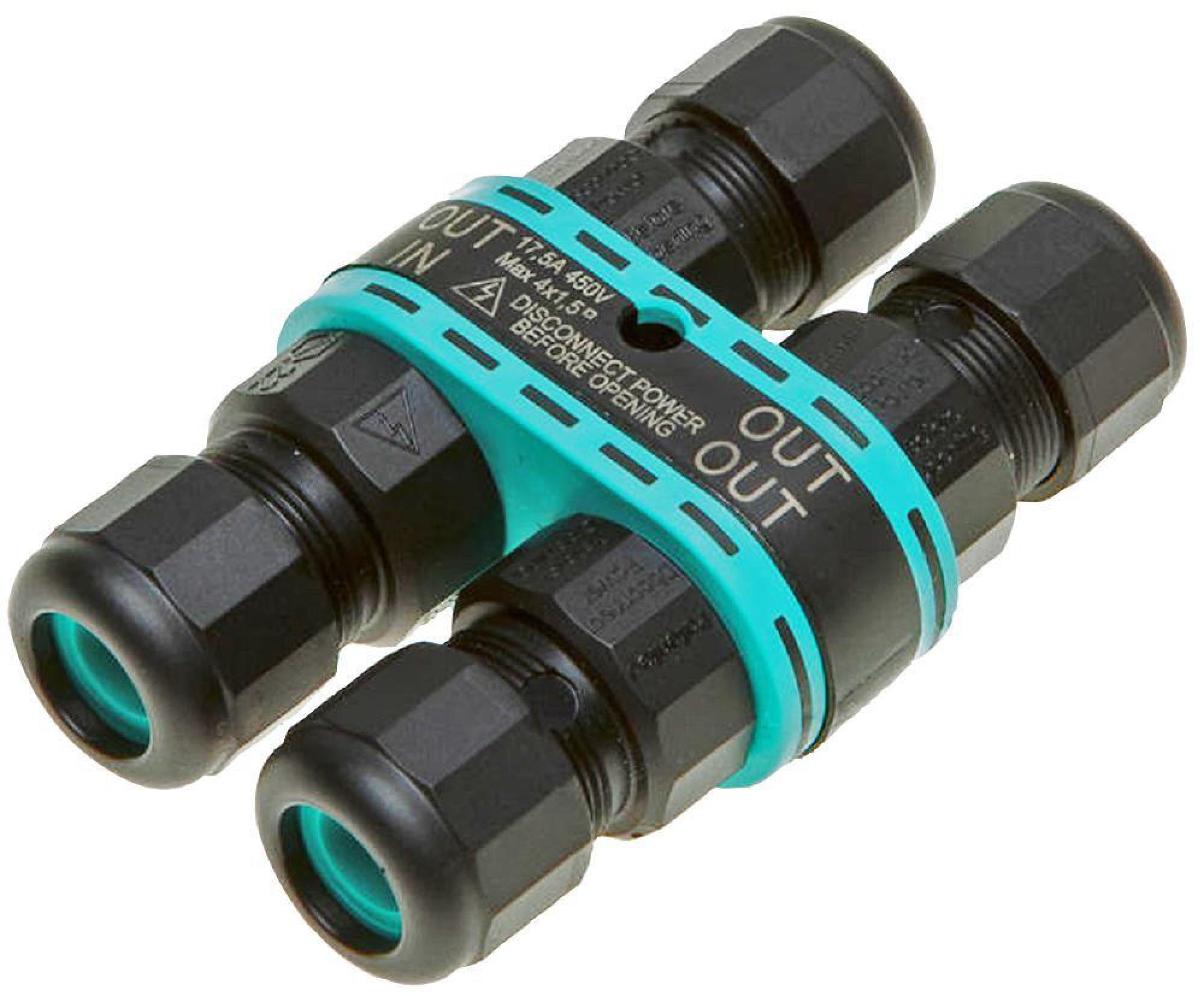 HYLEC - IP68 Cable Joiner, 4 Entries, 4 Pole, 450V AC, 17.5A - Walmart ...