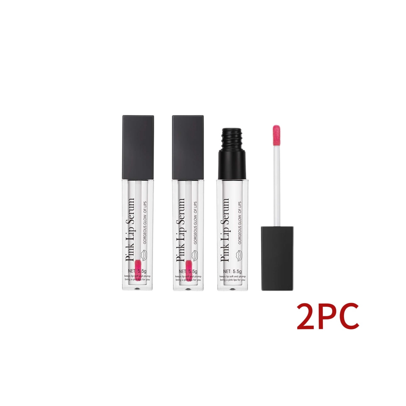 HYLLai 2PCS Color Changing Lip Gloss, Pink Magic Mood Lipstick ...