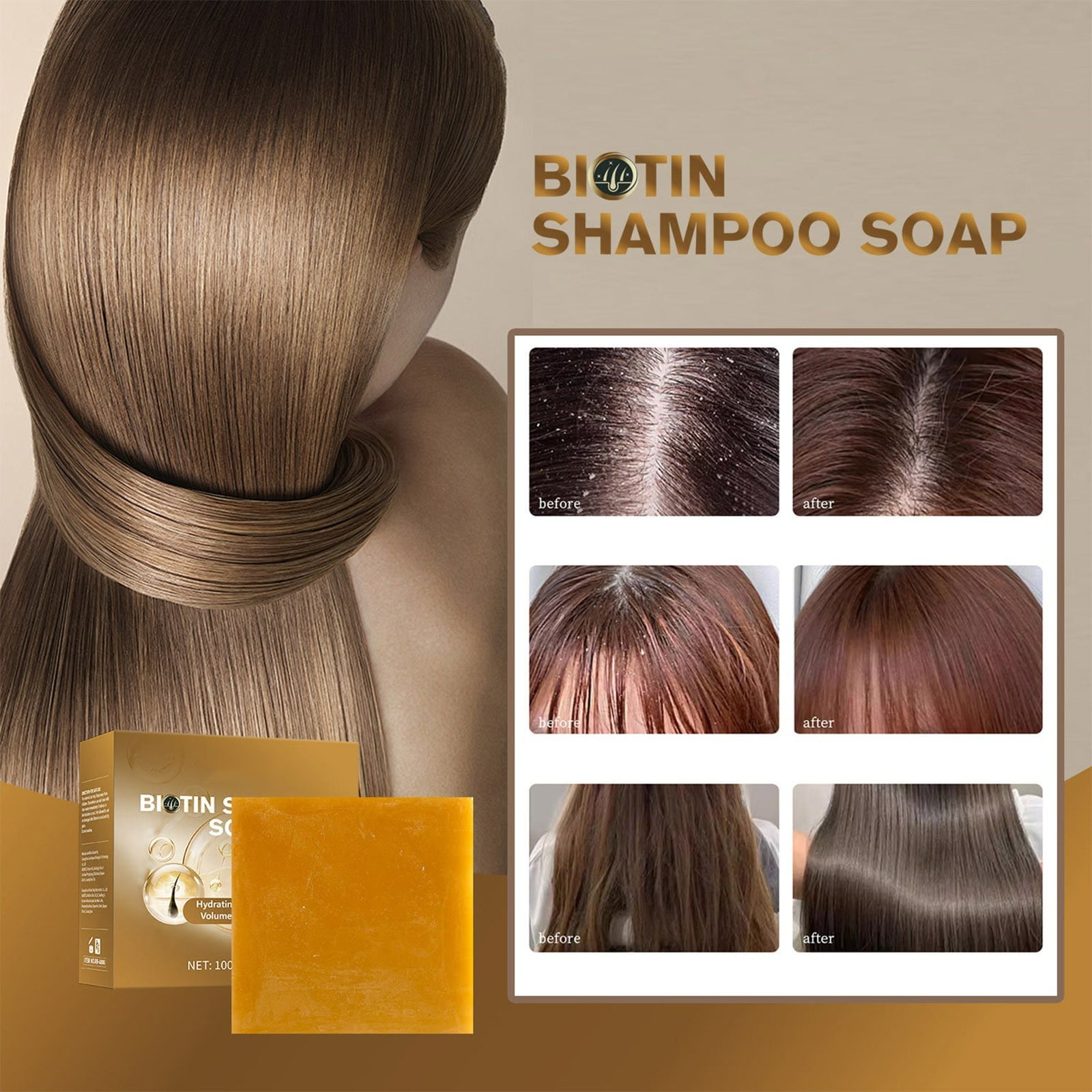 HYLLai Biotin Shampoo Bar, Natural Hair Growth Soap, Reduces Hair Loss ...