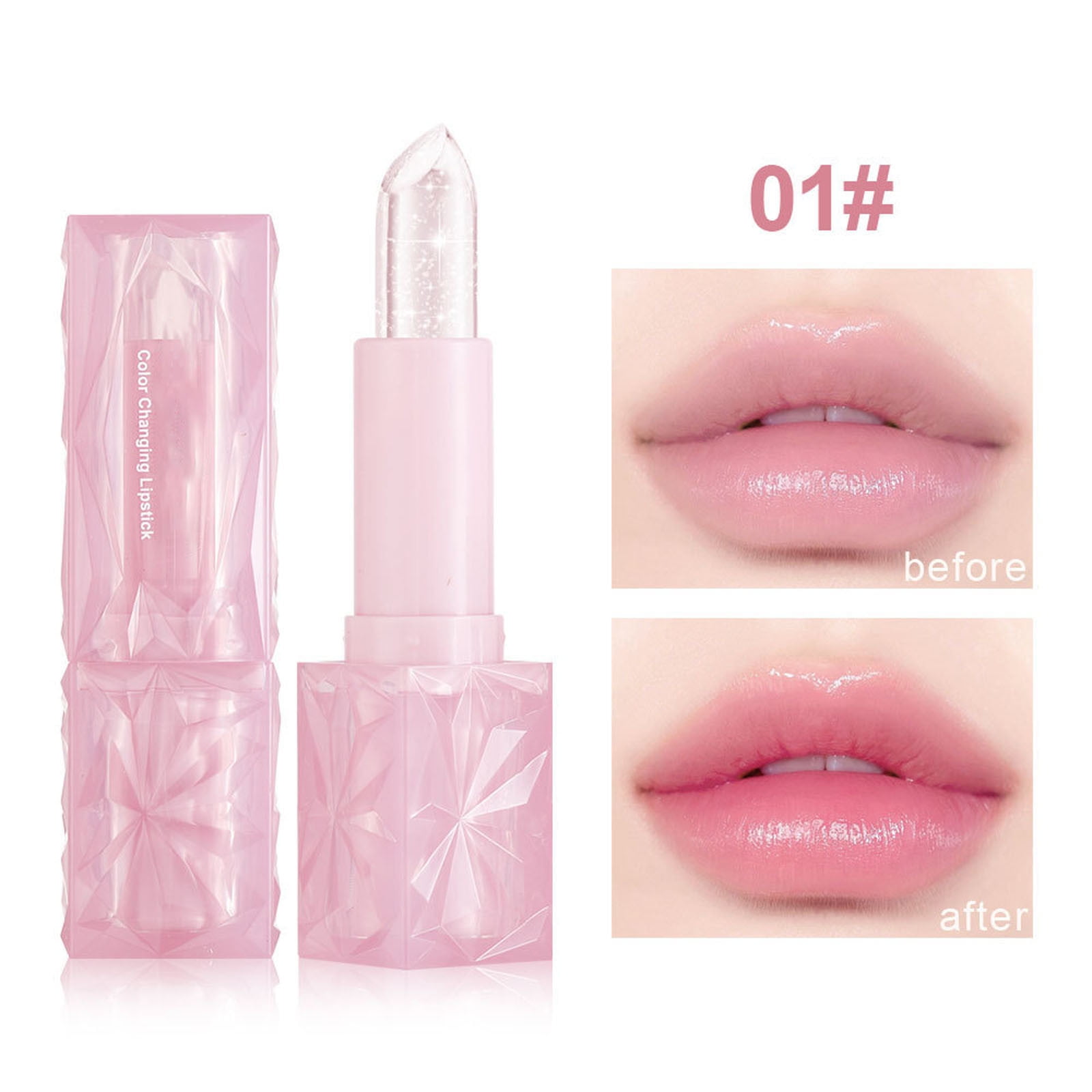 HYLLai Clear Crystal Color Changing PH Lipstick, All-Day Moisture, Long ...