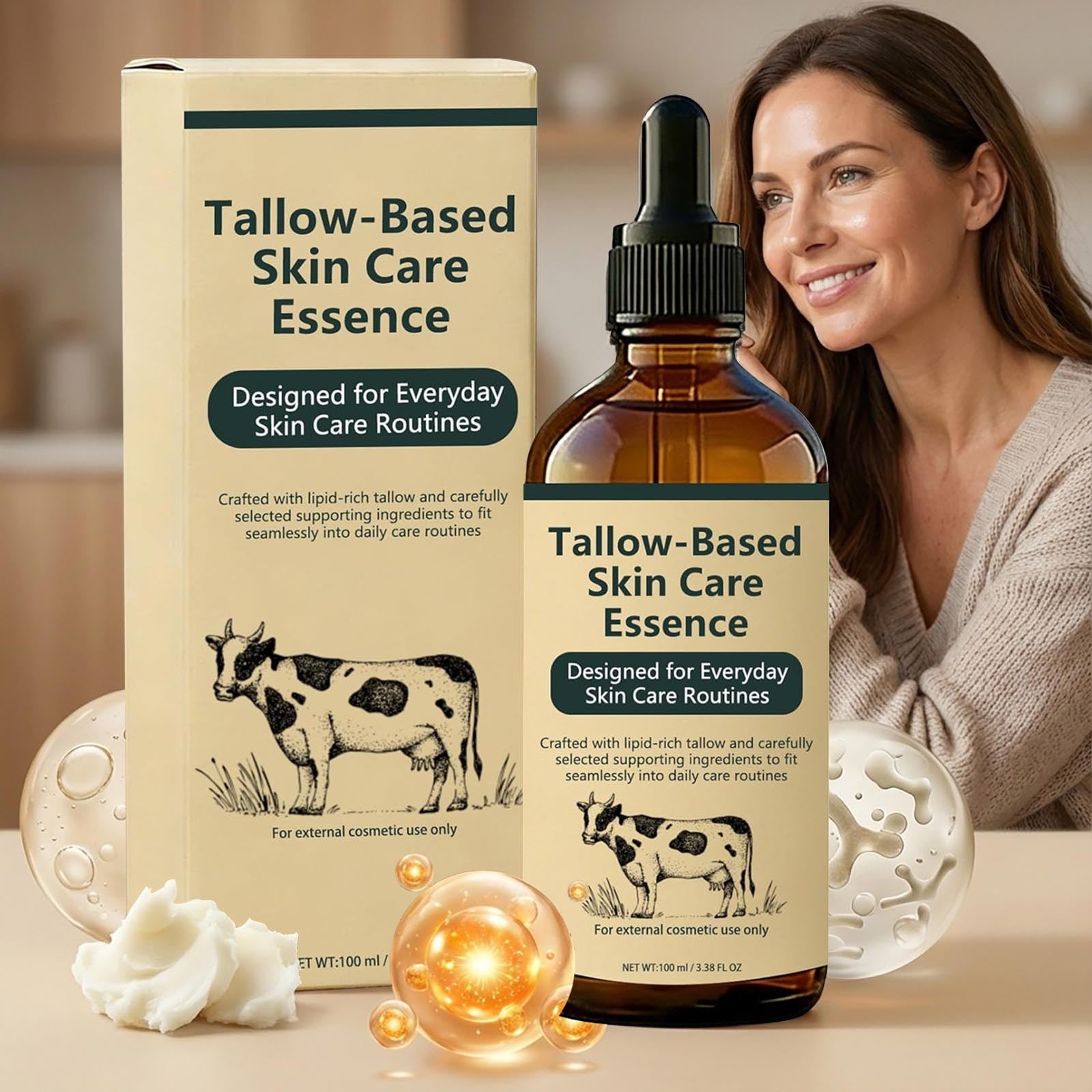 HYLLai Gold Peptide Beef Tallow Nourishing Essence, Rejuvenates ...