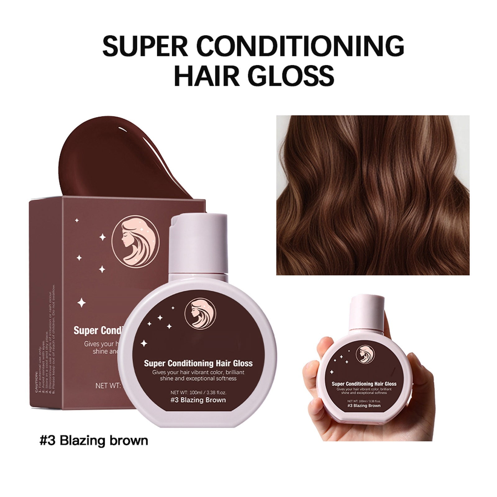 HYLLai Hair Gloss Glaze, Shine-Enhancing Serum with Keratin to Repair ...