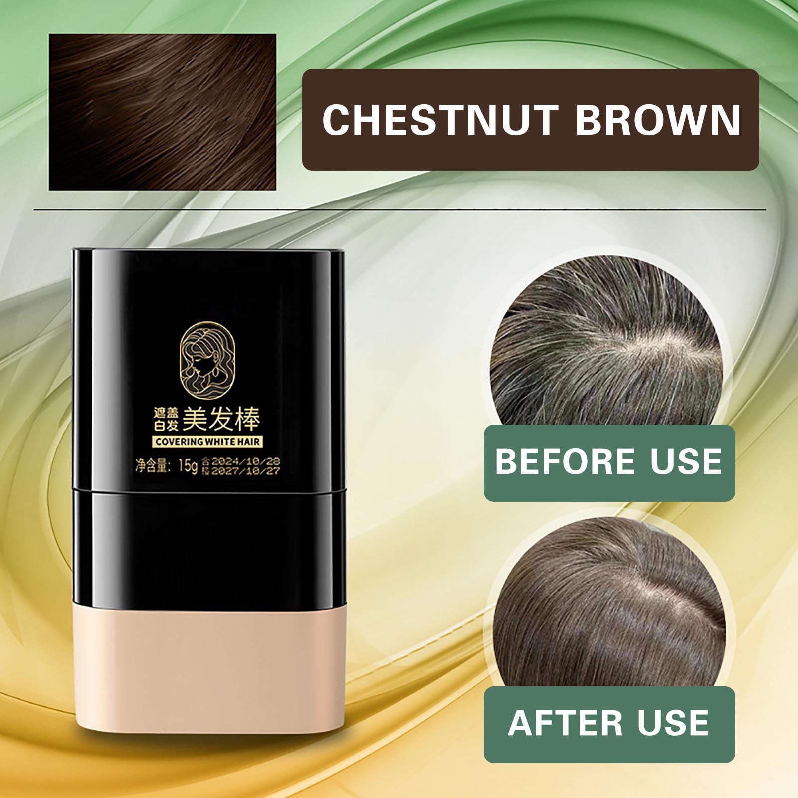HYLLai Instant Hair Color Stick with Comb - Waterproof Touch-Up Tool ...