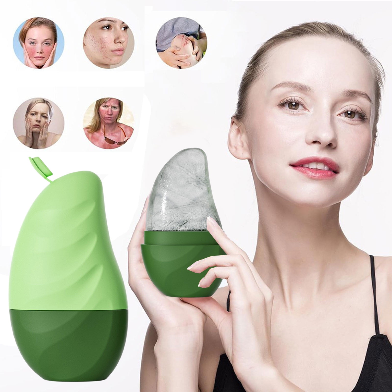 HYLLai Reusable Silicone Ice Molds for Face, DIY Skincare Ice Rollers ...