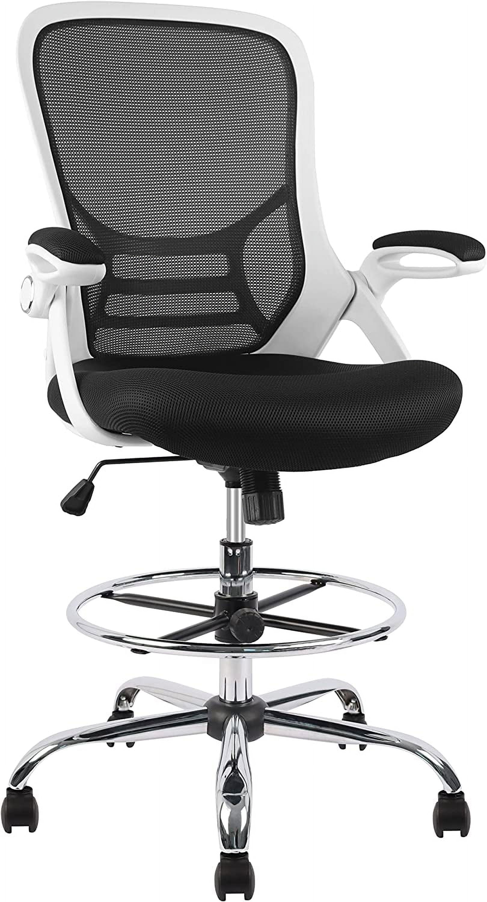 HYLONE Drafting Chair, Tall Office Chair Standing Desk Chair Mesh High ...