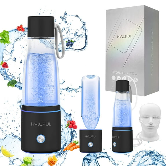 HYLUFUL 5000PPB Hydrogen Water Bottle, 3 in 1 Generator With SPE/PEM Electrolysis Technology ...