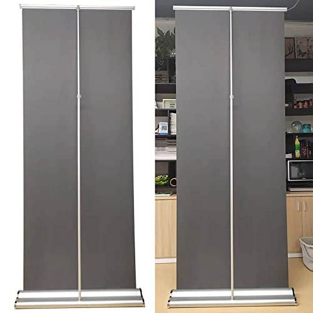 HYNY 33.5" x 80-92" Deluxe Wide Base Retractable Banner Stand (Stand ...