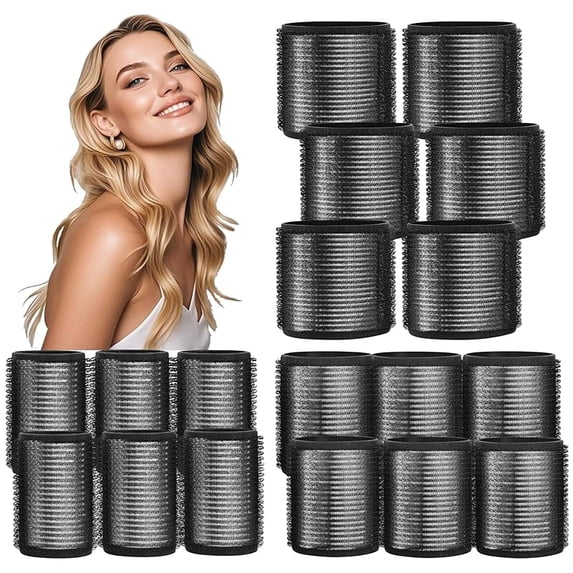 HYOUJIN 18pc Self-Grip Ceramic Ionic Thermal Rollers Set for Salon ...