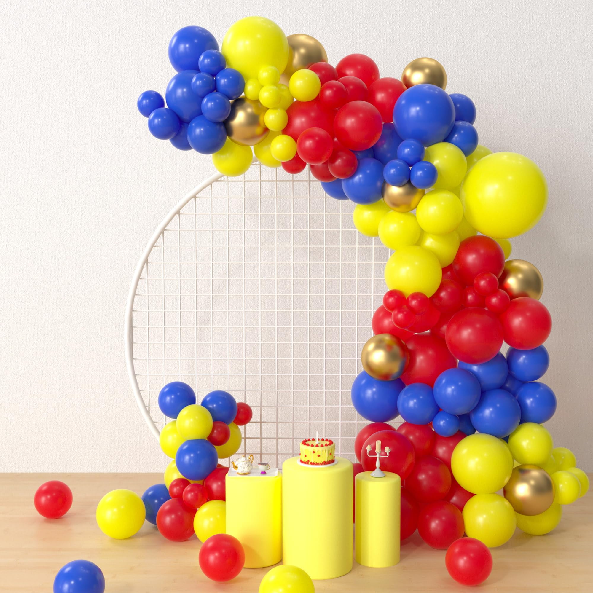 HYOWCHI Princess Belle Party Supplies - 125 Pcs Princess and Beast ...