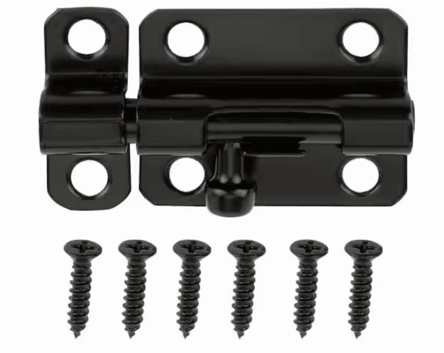 Hyper Tough 4 inch Black Steel Barrel Bolt, Mounting Hardware Included ...