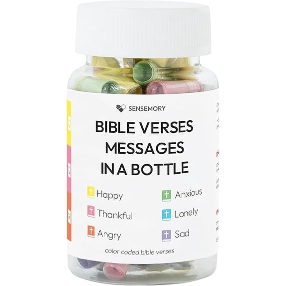 HYPERI Color Coded Bible Verses in a Bottle, Bible Verses for Emotions ...
