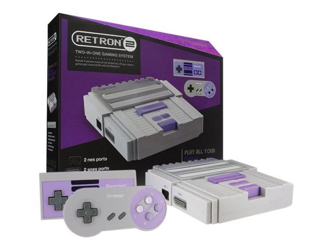 Hyperkin RetroN 2 with 2 Gamepads, Gray & Purple - Walmart.com