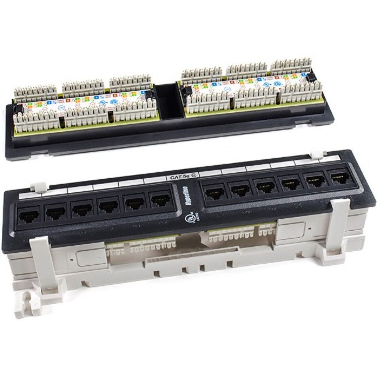 HYPERLINE HY-PPW1-12-8P8C-C5E 12 PORT CAT5e PATCH PANEL - Walmart.com