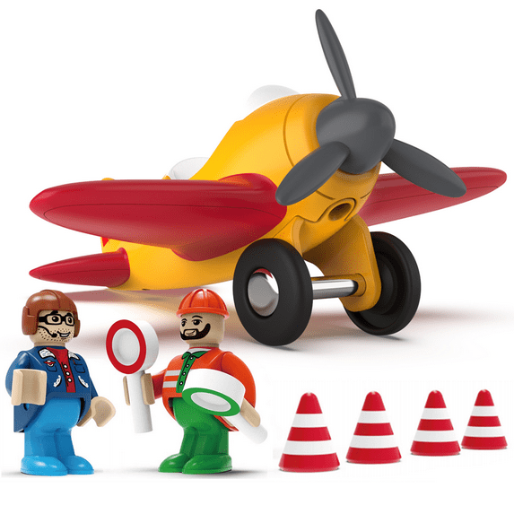 HYPERLIVING Glider Airplane - Rail Transport Toy - Educational Toy ...