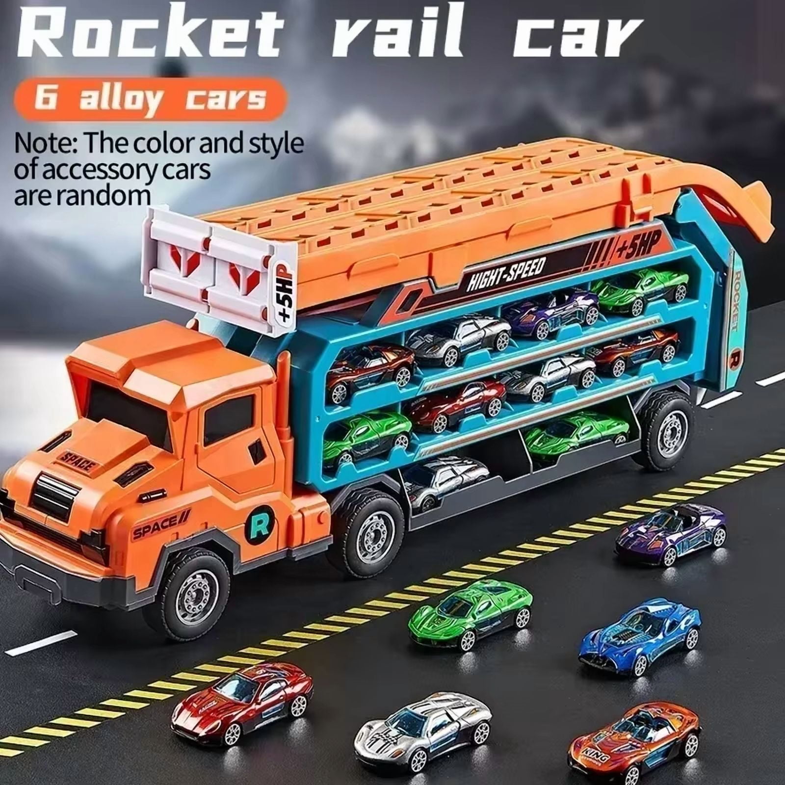 HYPERLIVING Racetrack Car Coaster Type Rocket Lift Toys Transforming ...