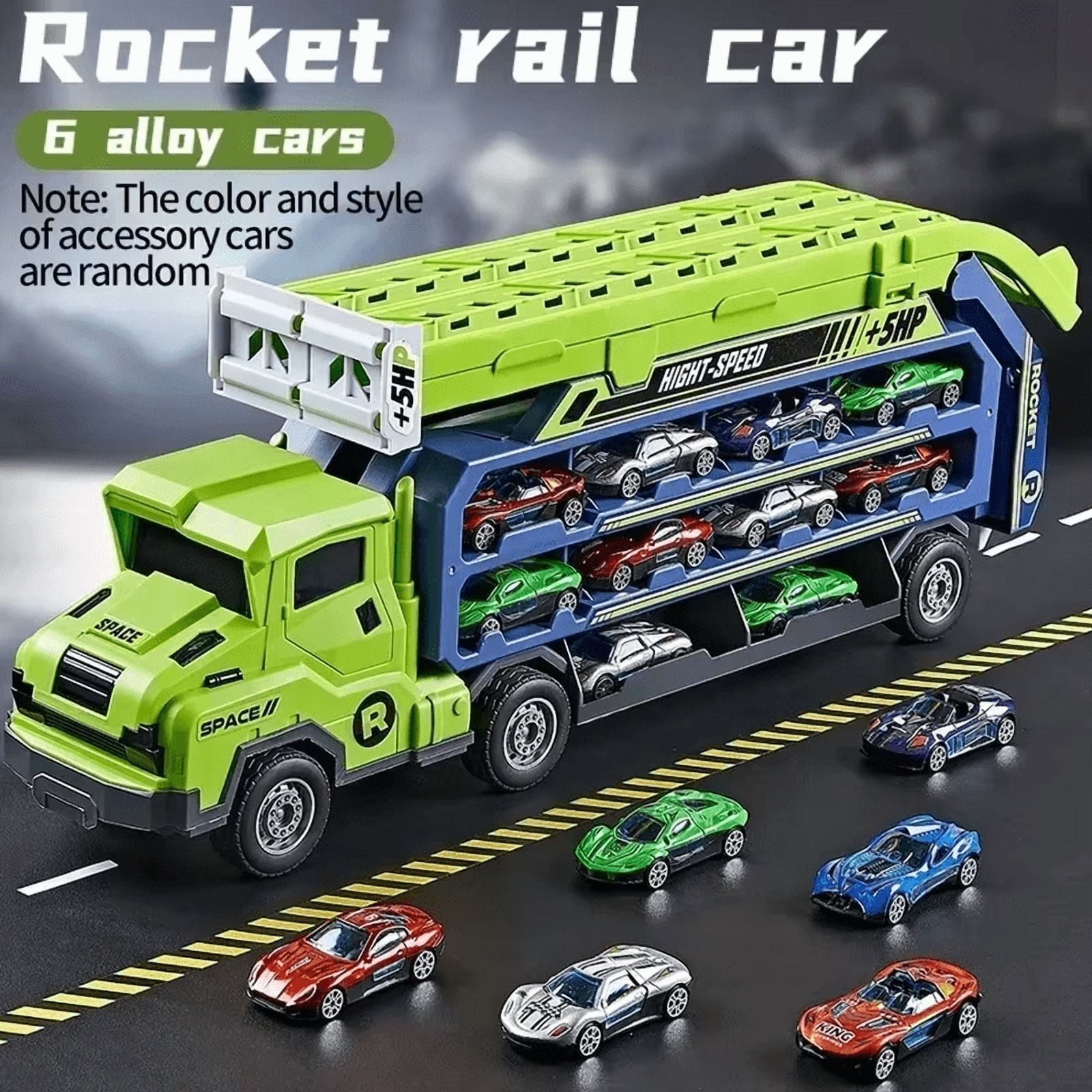 HYPERLIVING Racetrack Car Coaster Type Rocket Lift Toys Transforming ...
