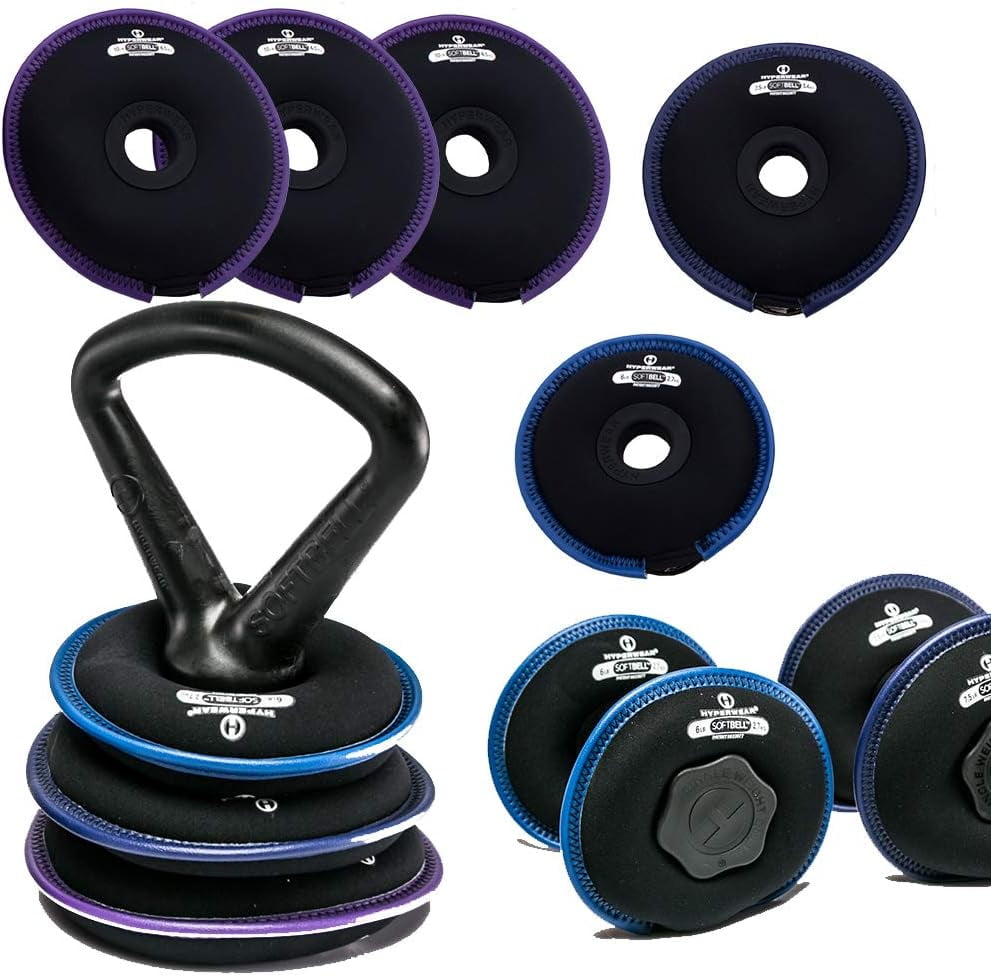 HYPERWEAR SoftBell 3 in 1 Kettlebell/Dumbbell Weight Combo Exercise Set ...