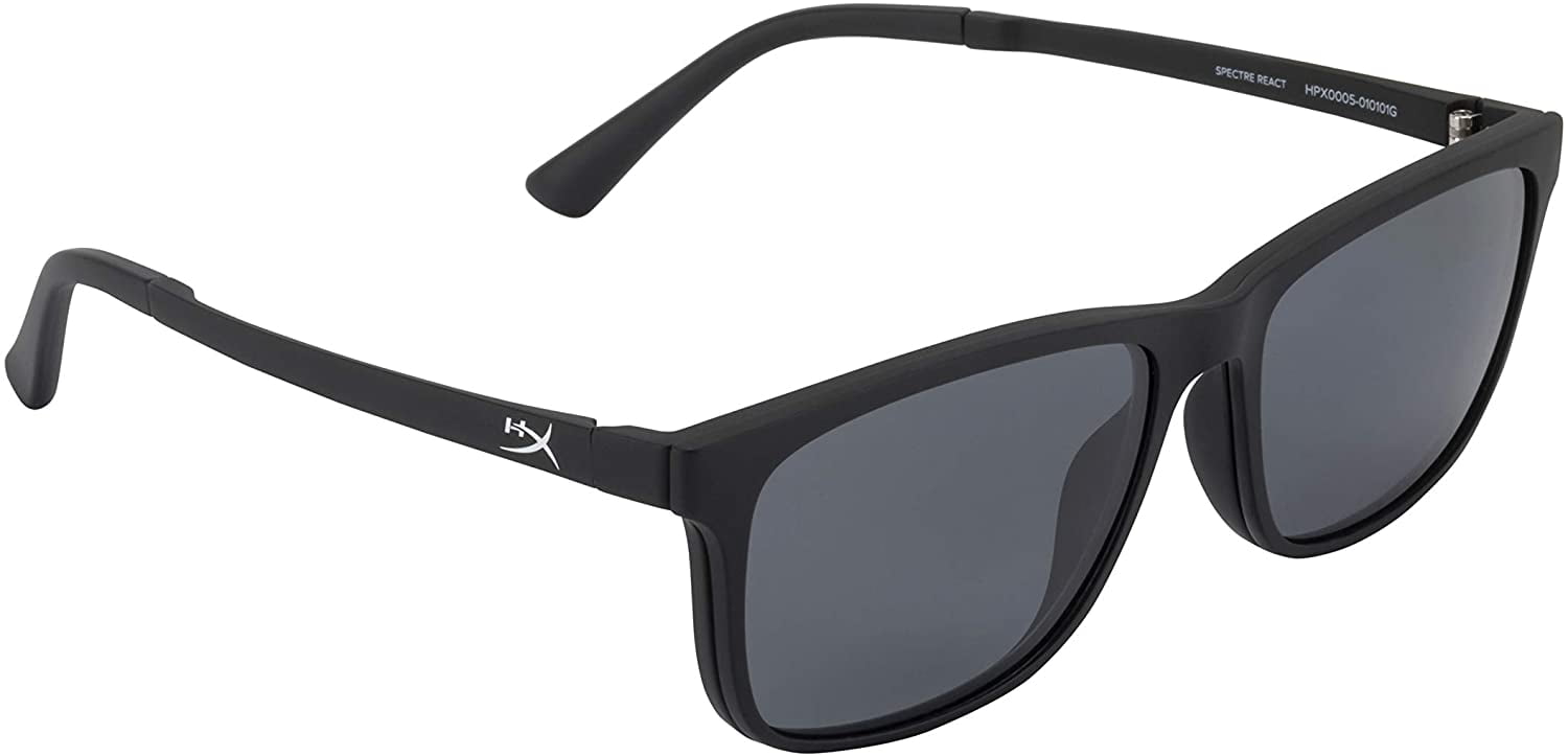 HYPERX REACT MED/LARGE SATIN BLACK / GRAY POLARIZED CLIP GAMING EYEWEAR ...