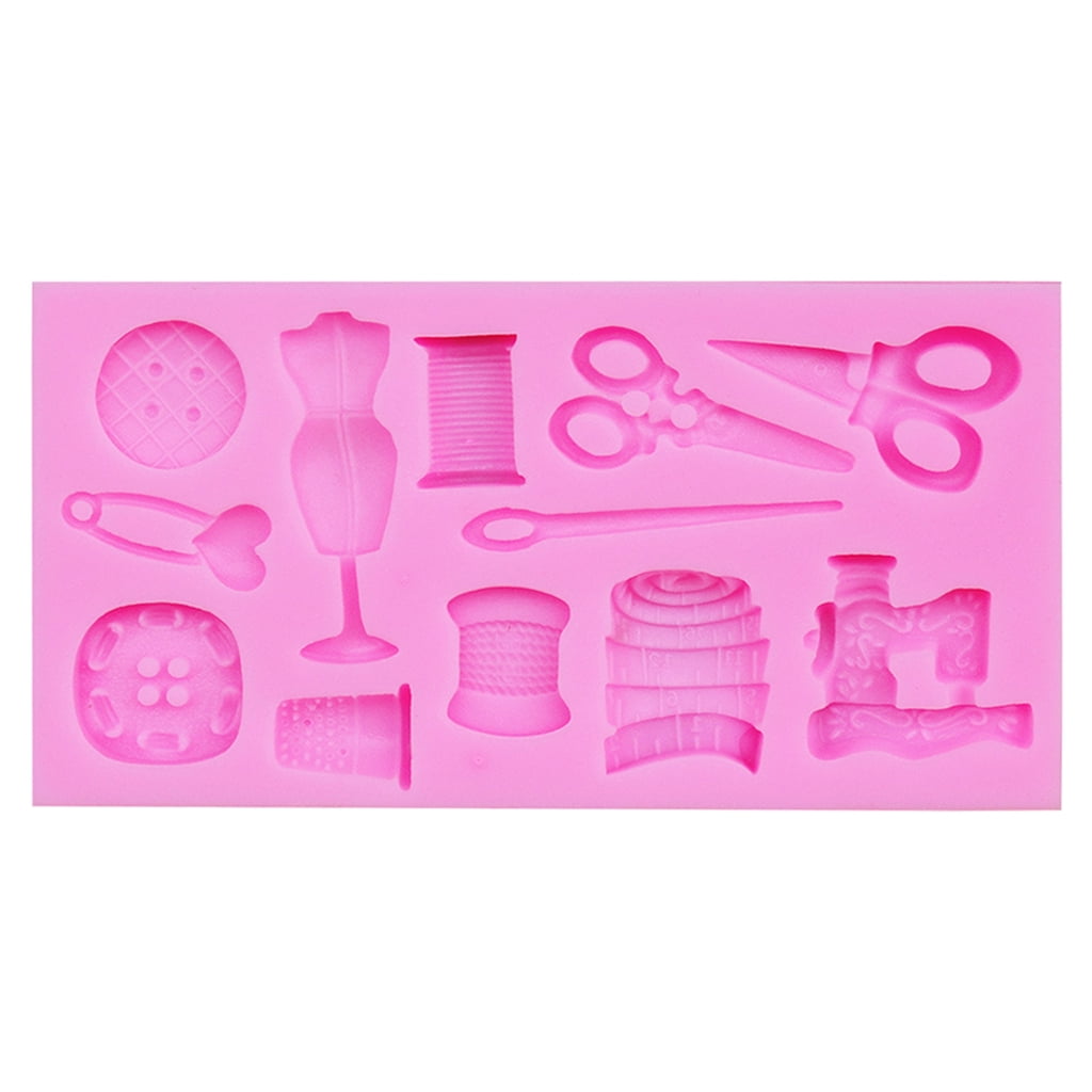 HYROOY 1 Pack Scissors Button Sewing Clothes Silicone Mould Wedding ...