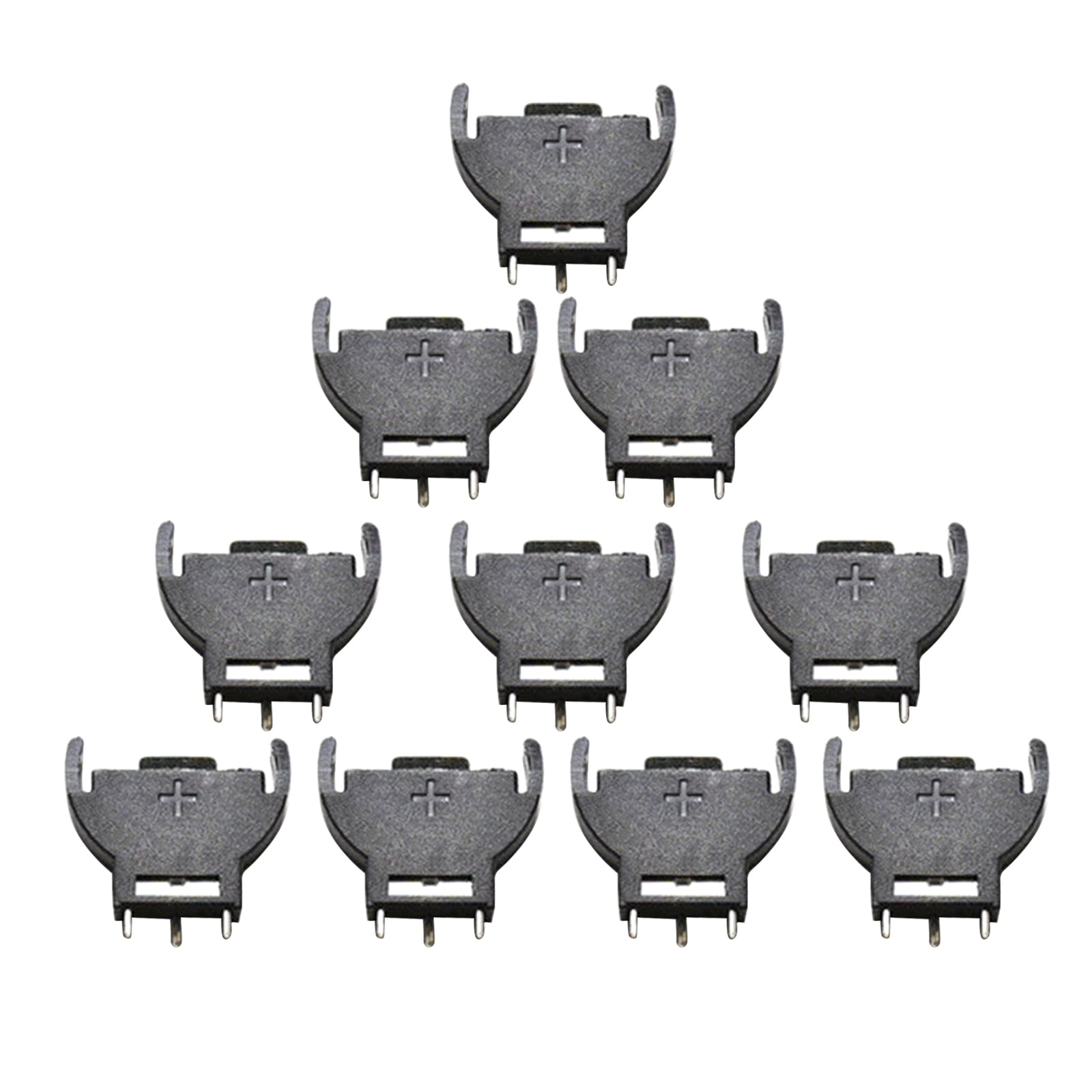 HYROOY 10PCS Black 2032 3V Half-Round Cell Coin Battery Socket Holder ...