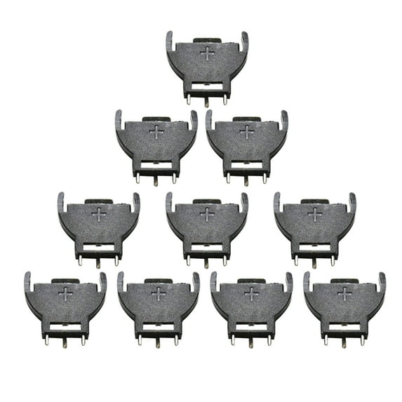 HYROOY 10PCS Black 2032 3V Half-Round Cell Coin Battery Socket Holder ...