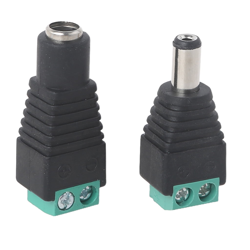 HYROOY 12V for Power Connector 5.5mmx2.1mm Male+Female Adapter for Led ...