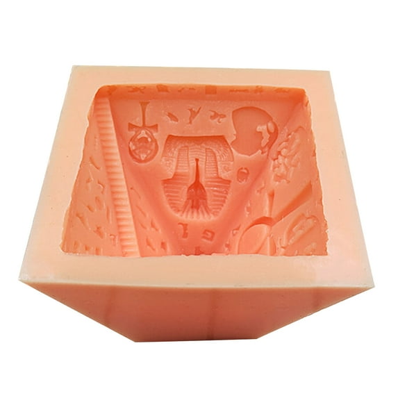 HYROOY 3D Egyptian Pyramid Silicone Candle Mold Handmade ant Plaster ...