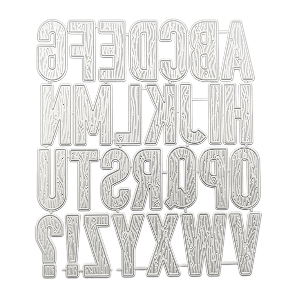 HYROOY Letters Alphabets Cutting Die Art Letters Decorative Die Cuts ...
