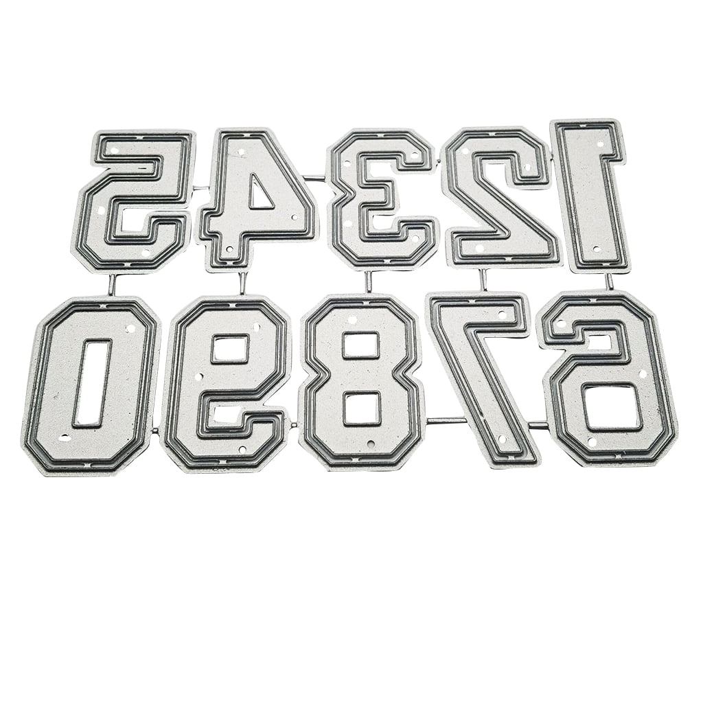 HYROOY Number Metal Cutting Dies Stencil Scrapbook Album Paper Card ...