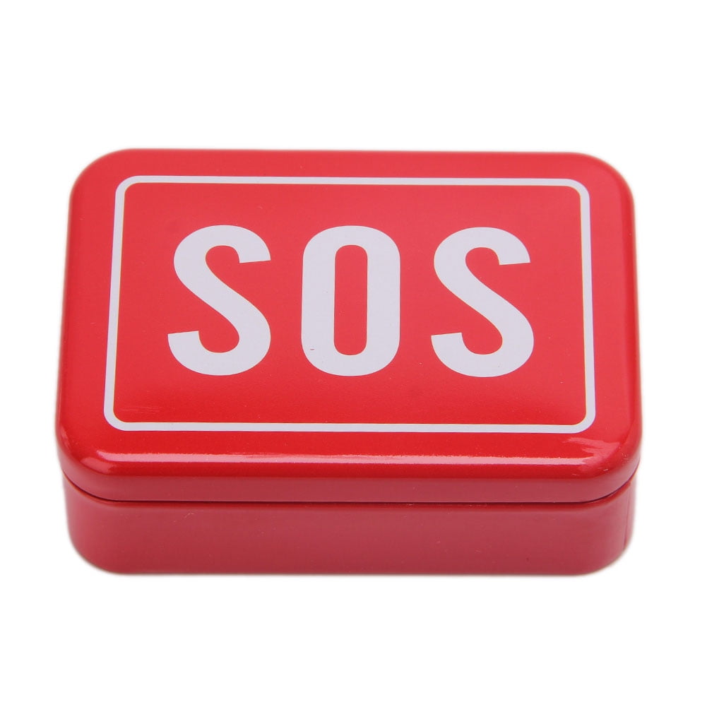 HYROOY "SOS"Tin for Case ox Lid Container for Survival Gear Kits for o ...
