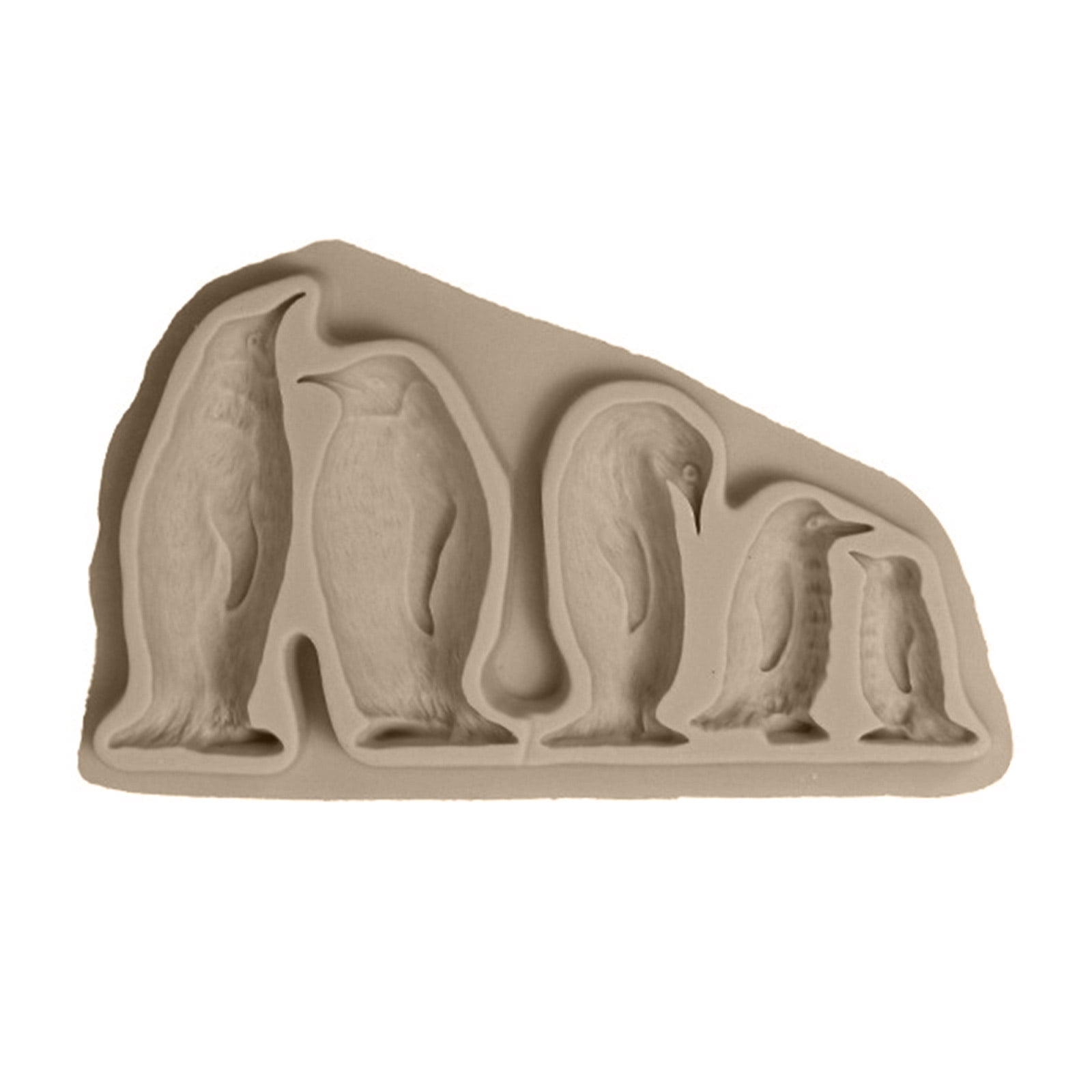 HYROOY Silicone Mold Chocolate Penguins Family Fondant Cake Candy ...