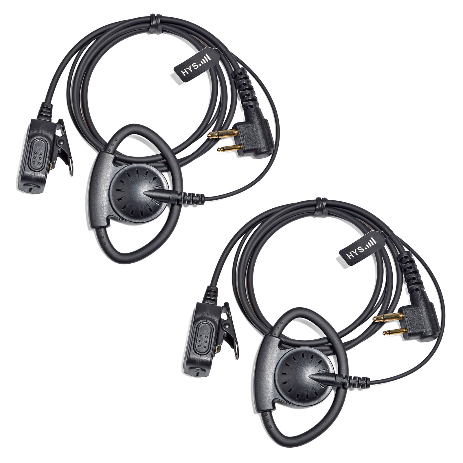 HYS 1 Wire Headset 2-way Radio Earpiece W/Adjustable D Shape for ...