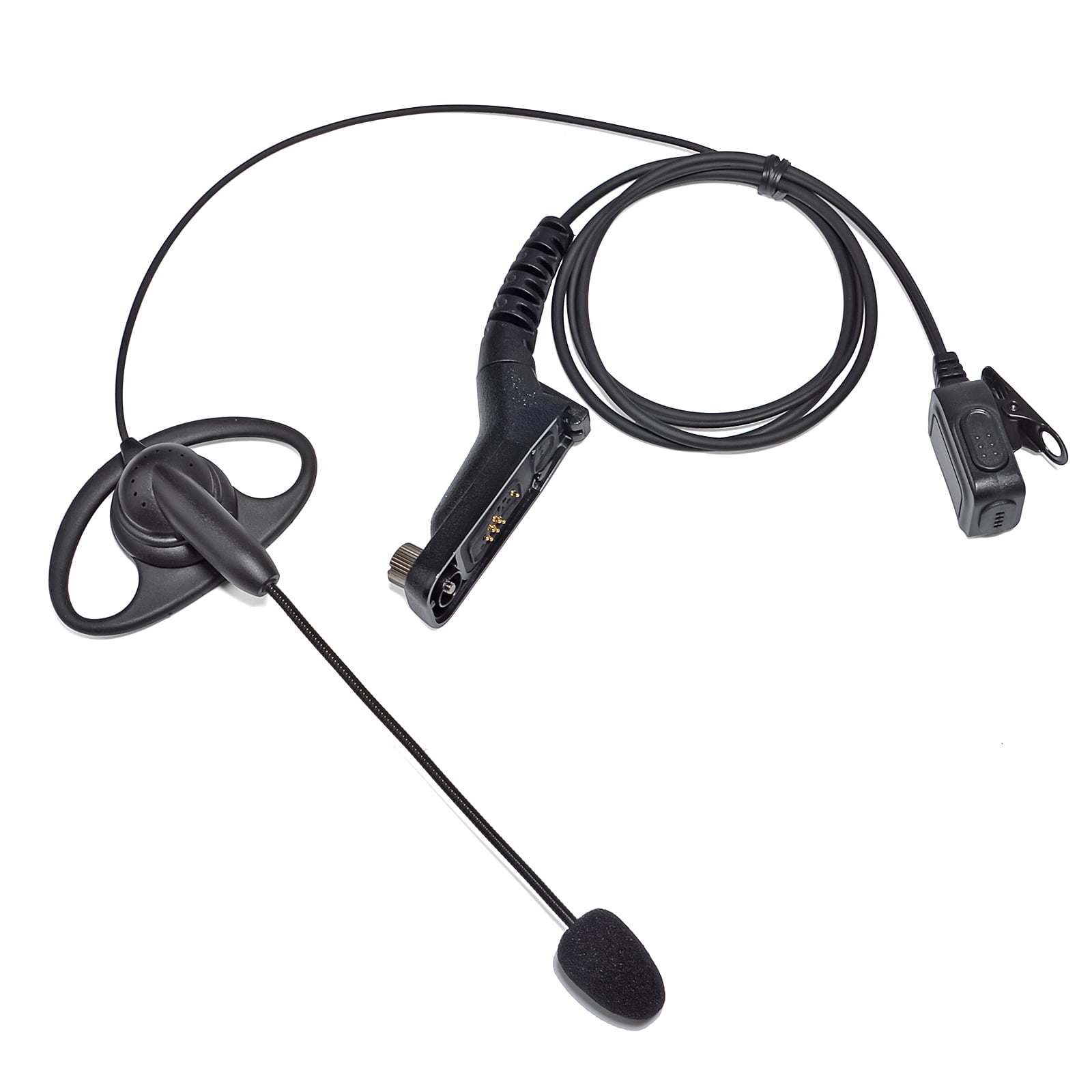 HYS 2 Way Radio Headset with Swivel Boom Microphone for Motorola XPR ...