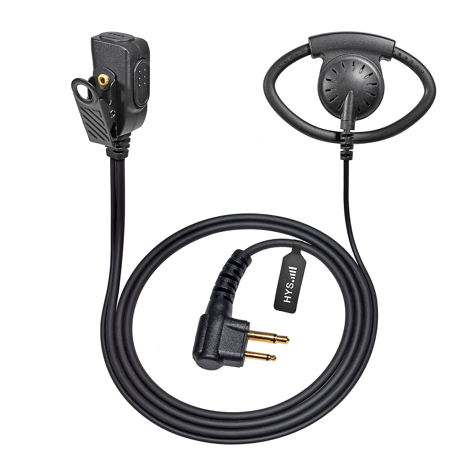 HYS D Shape Earpiece Walkie Talkie with In-line PTT/Mic for Motorola ...