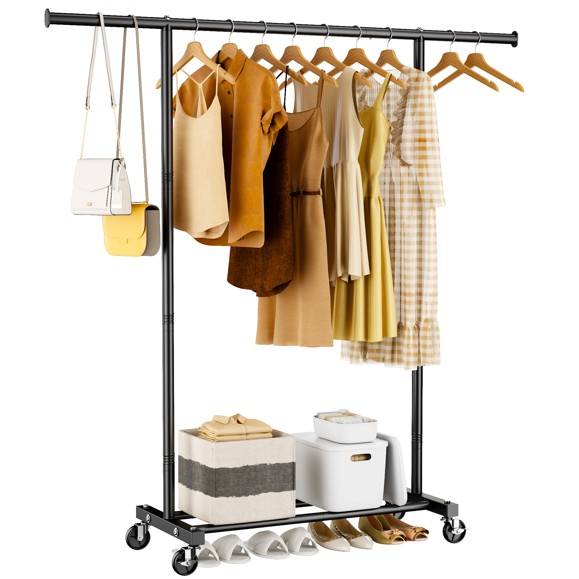 HEVIRGO Oxford Cloth Washable Multilayer Foldable Hanging Storage Rack ...