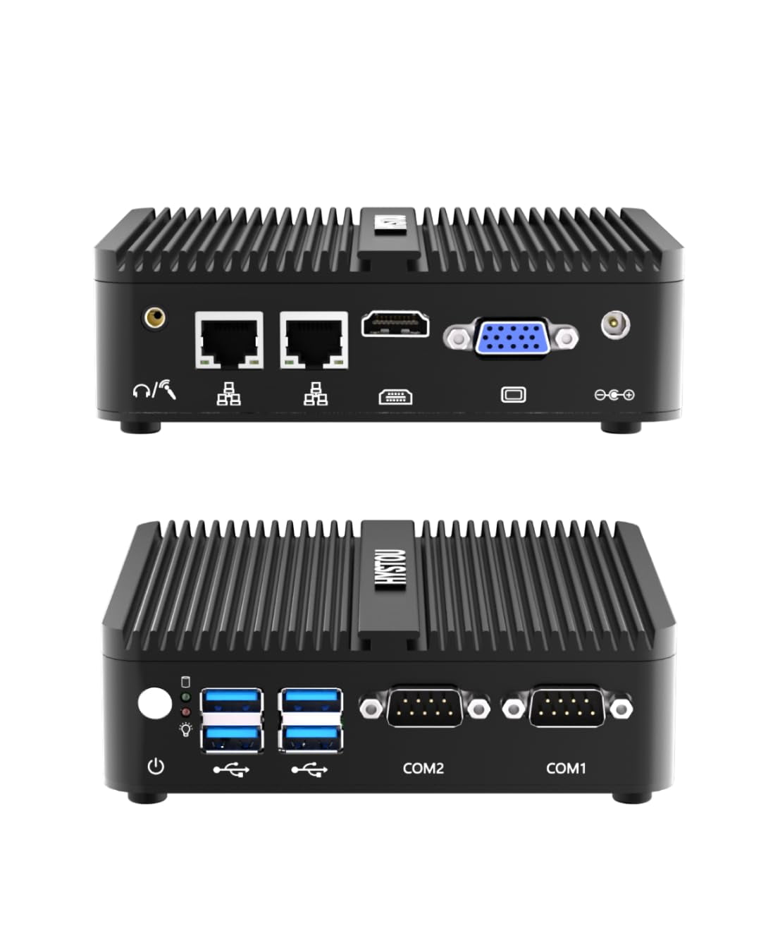 HYSTOU Fanless Mini PC Windows 10 Pro, Celeron J4125 Small Desktop ...