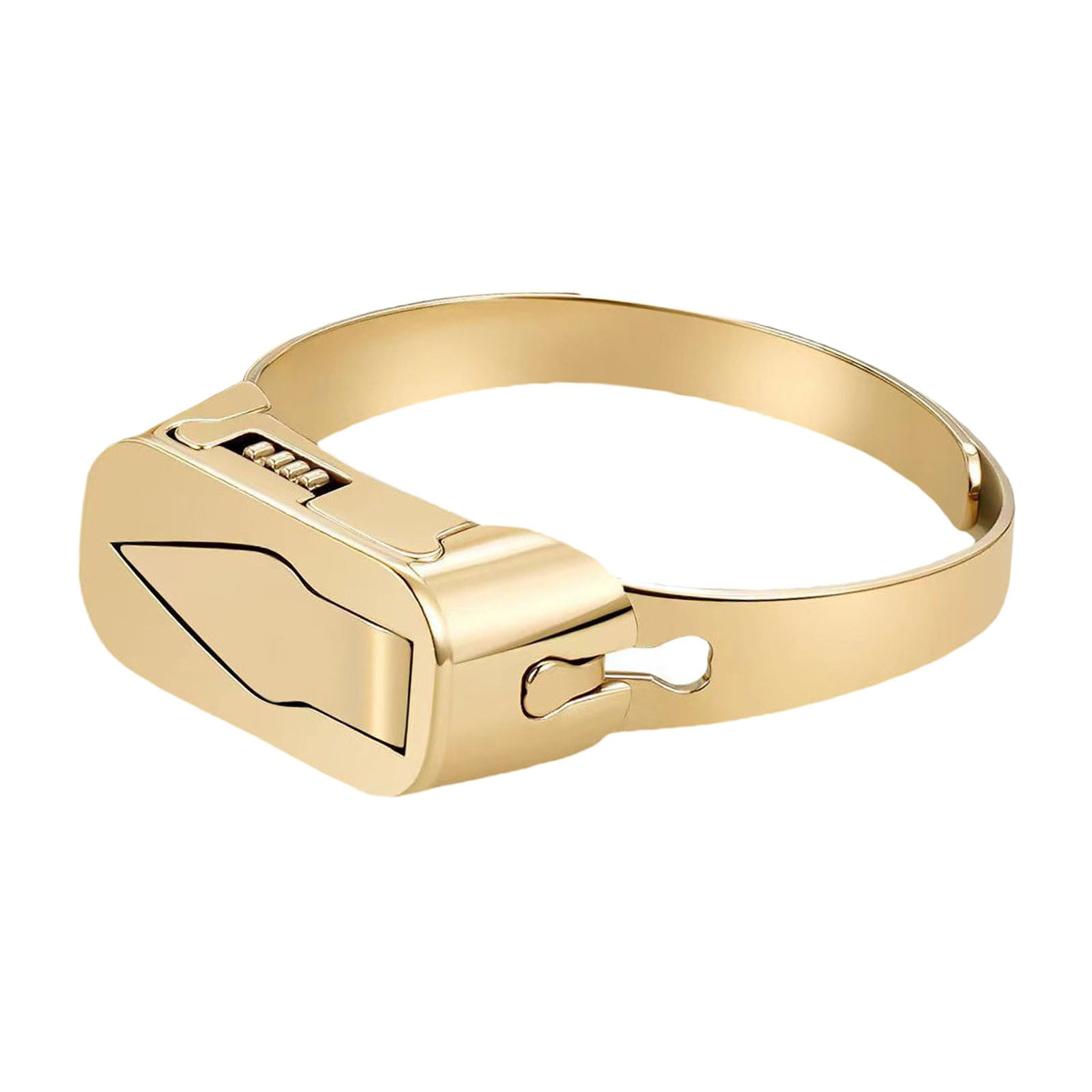 HYTDIEDIE Self Ring And Men Hidden Adjustable Stainless Steel Ring Open ...