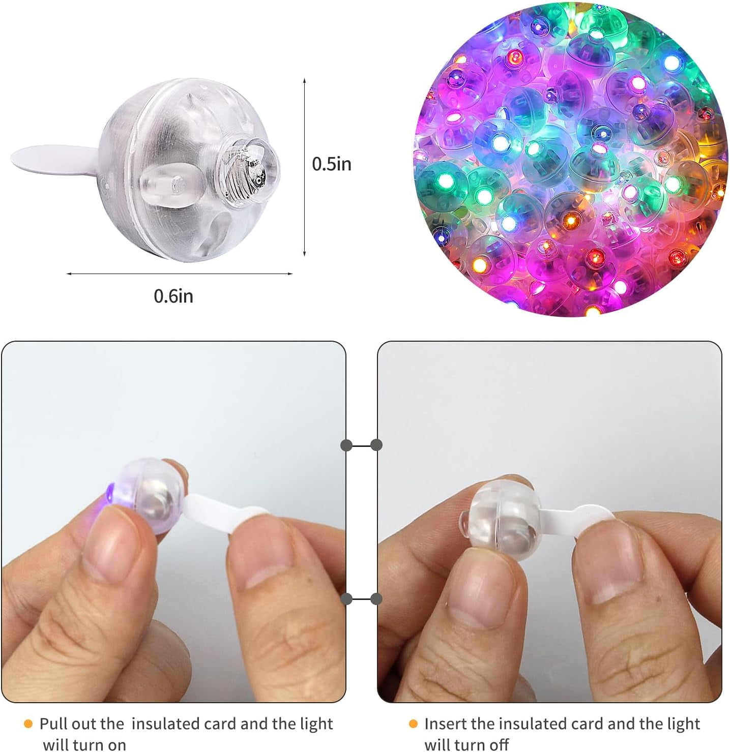 HYTHU-200pcs 10-Colors Mini Lights with Hook,Long Standby Time ...