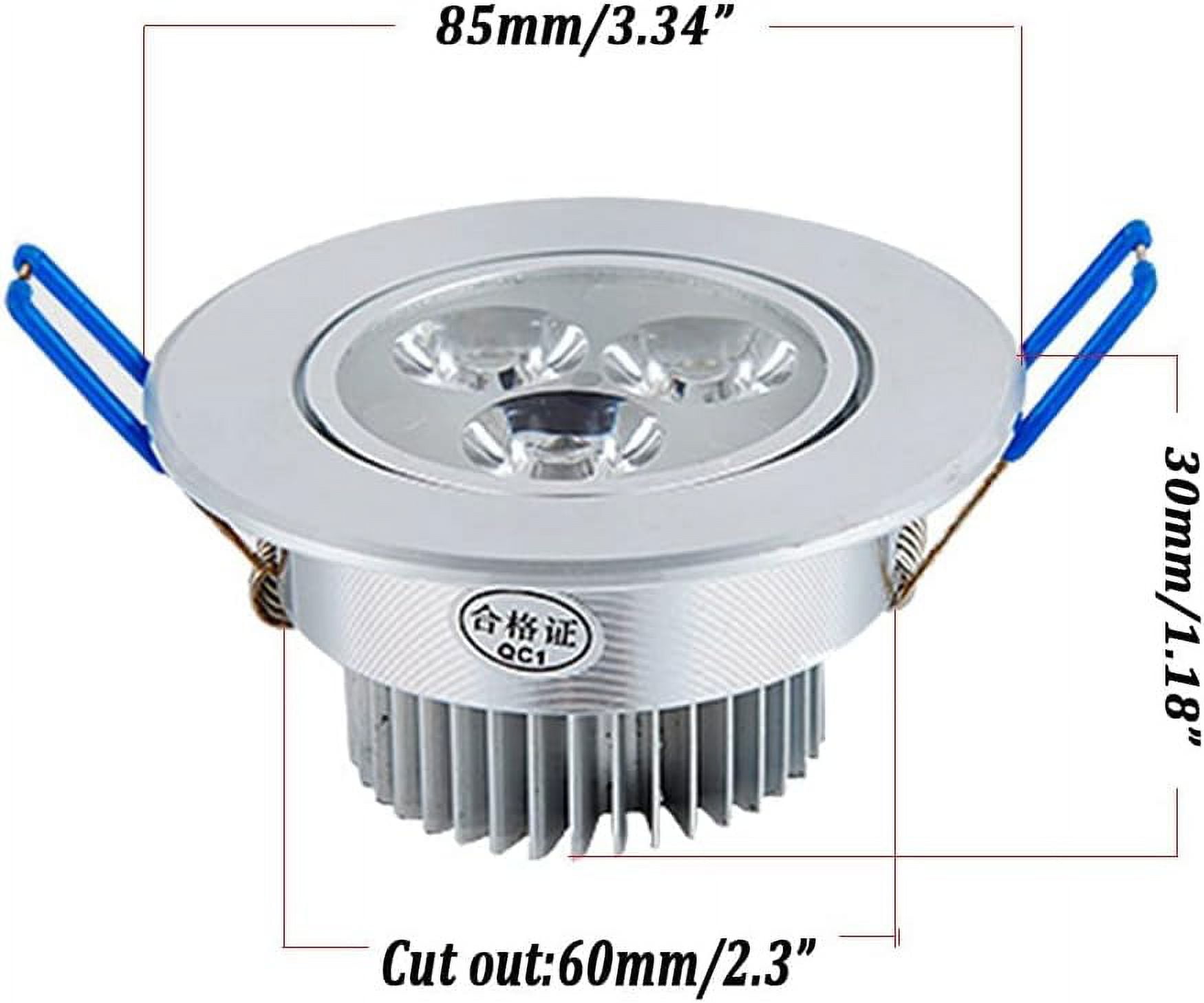 HYTHU-3W LED Ceiling Light Downlight Spotlight Lamp Recessed Lighting ...