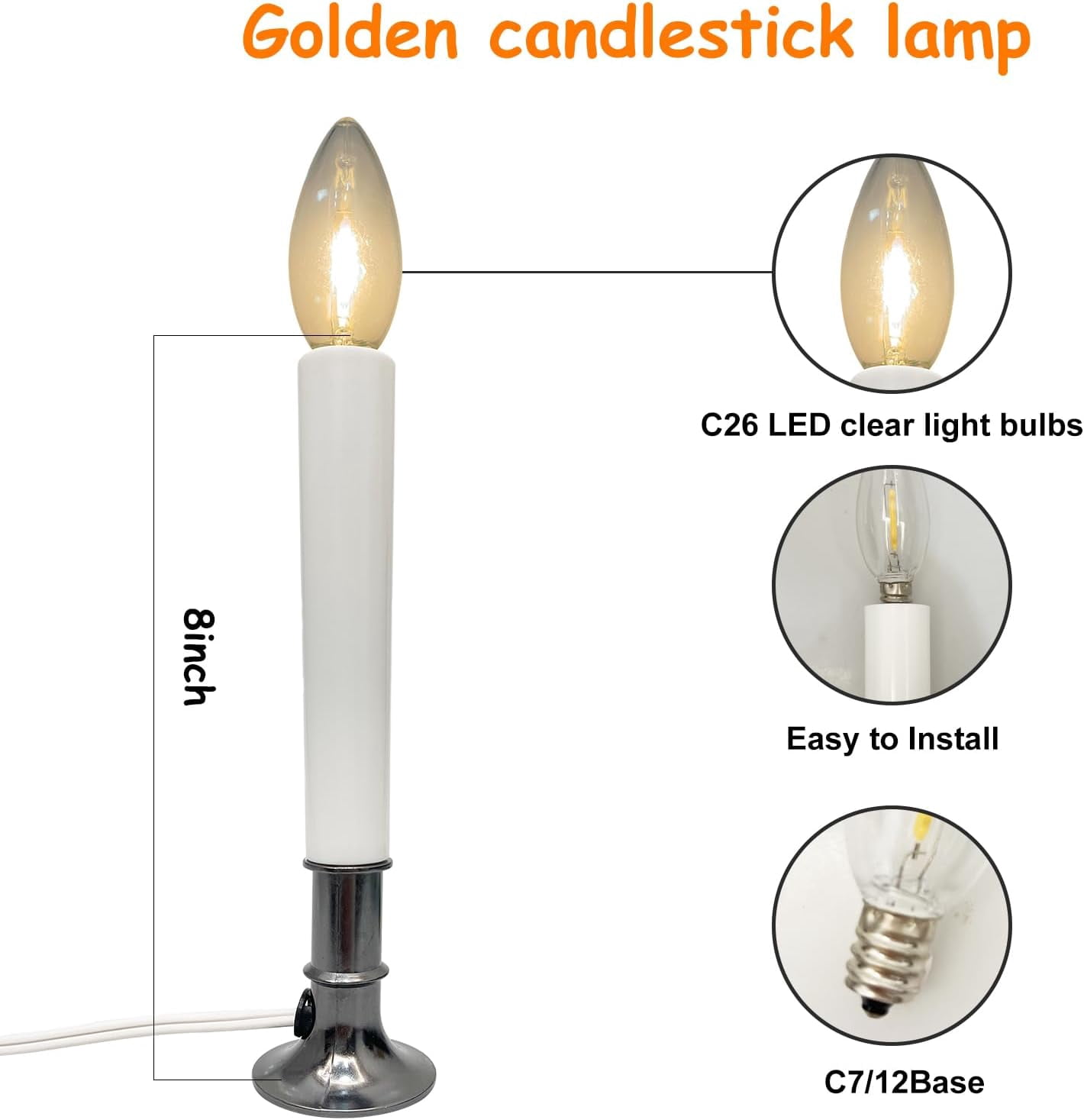 HYTHU-4 Pack Electric Christmas Window Candle with Sensor Dusk to Dawn ...