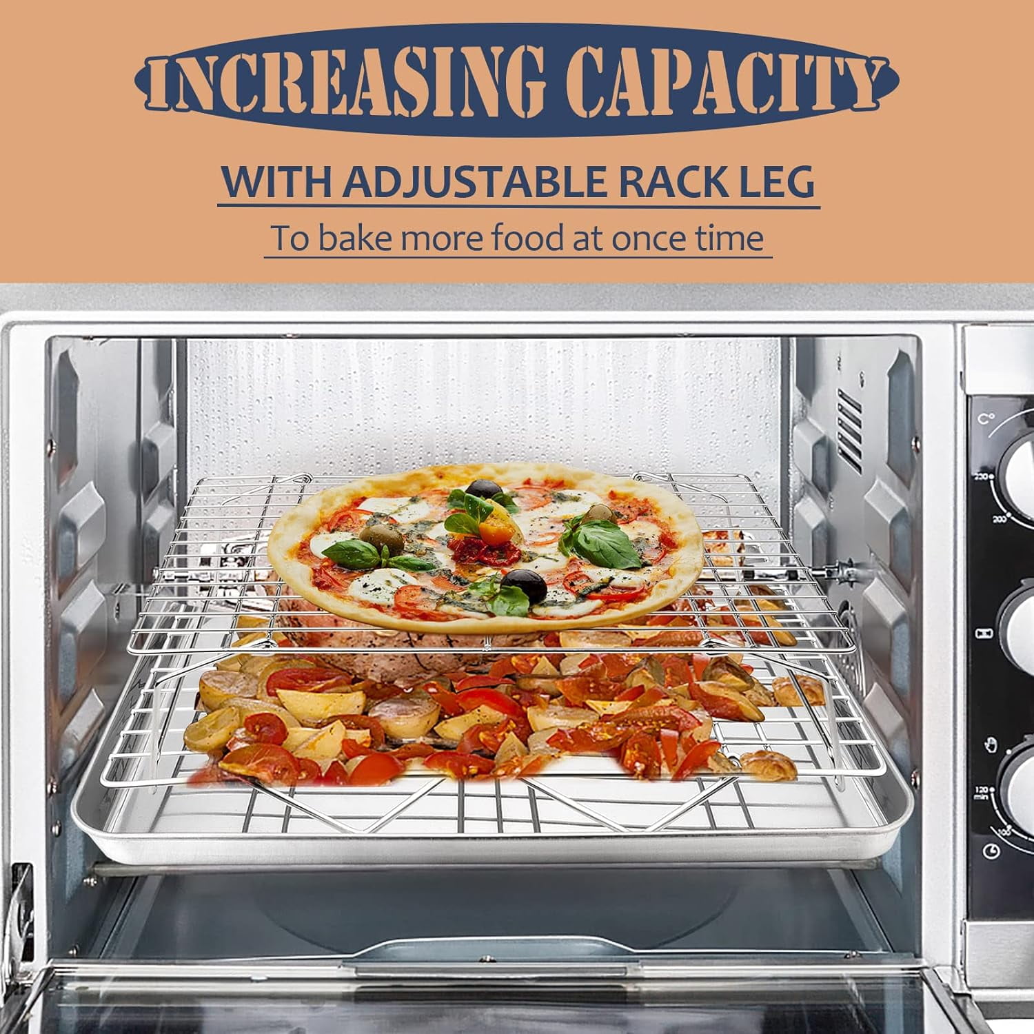 HYTHU-4-Tier Cooling Rack, 15”x10.1" Stainless Steel Stackable Wire ...
